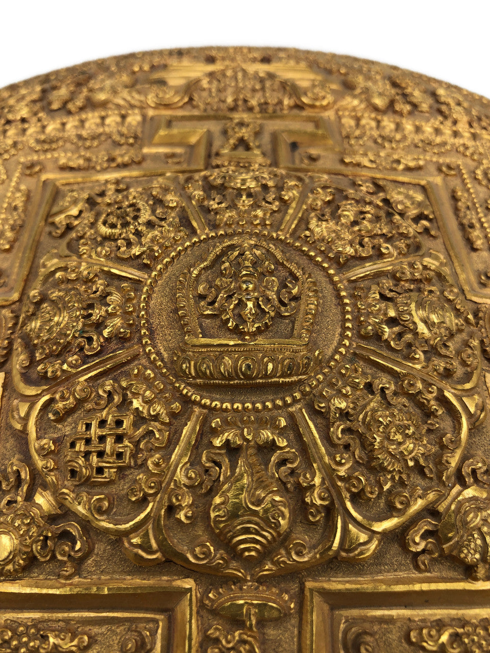 Mandala Wall Hanging, Gilded Copper – Dharma Treasures